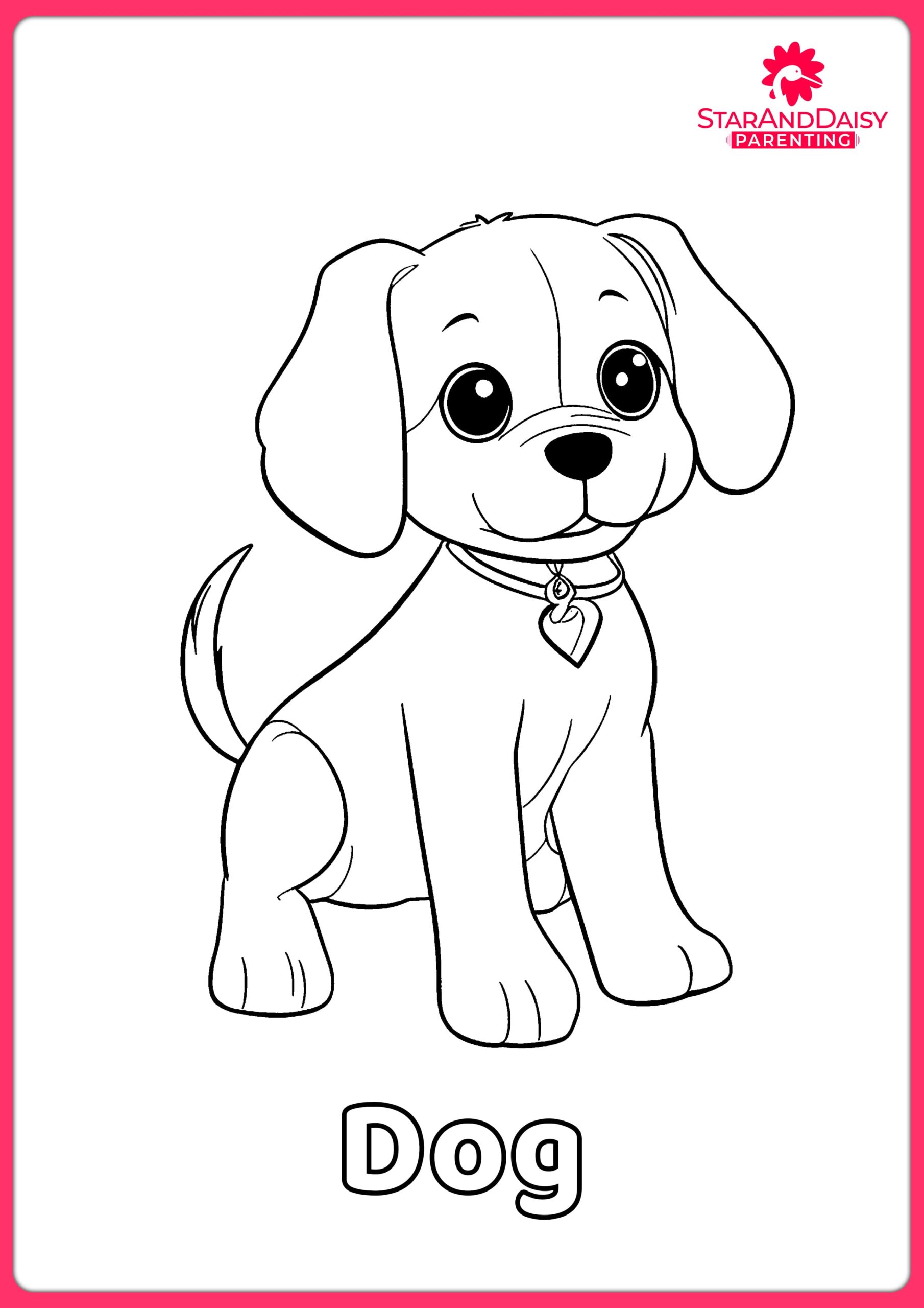 Color the Dog- Coloring Activity For Kids & Toddlers